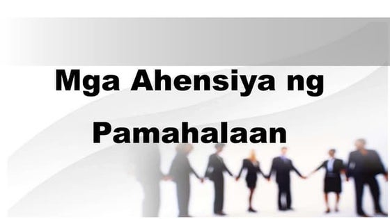 Mga ahensiya ng pamahalaan | DOCX