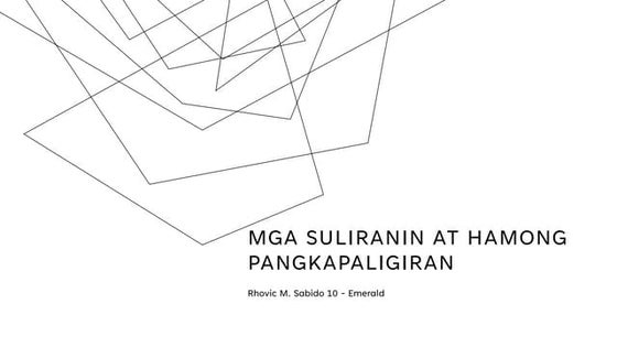 Mga suliraning pangkapaligiran | PPTX