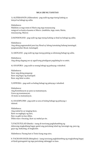 Tayutay (Figures of Speech) | PPTX