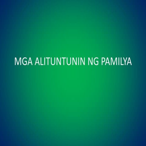 Alituntunin Sa Bahay | PPTX