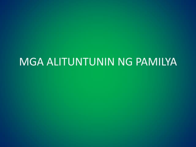 Ang Kwento ng Aking Pamilya | PPTX