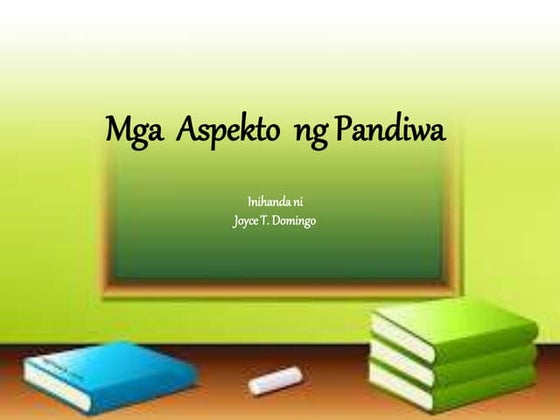 Aspekto ng pandiwa | PPTX