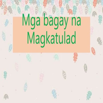 Mga bagay na magkatulad | PPTX
