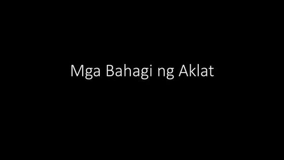 Bahagi ng aklat | PPTX