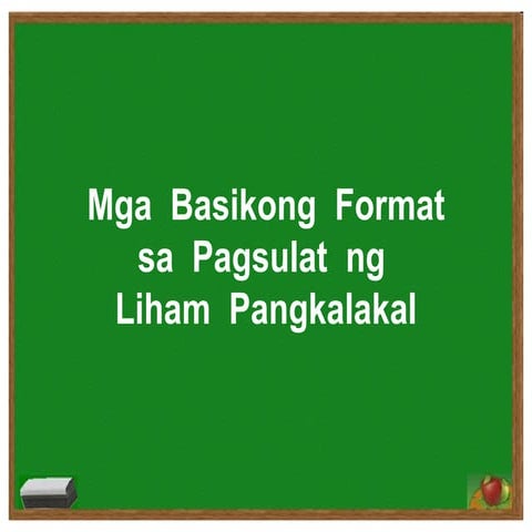 Mga Basikong Format | PPT