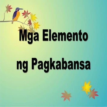 Mga elemento ng pagkabansa | PPTX