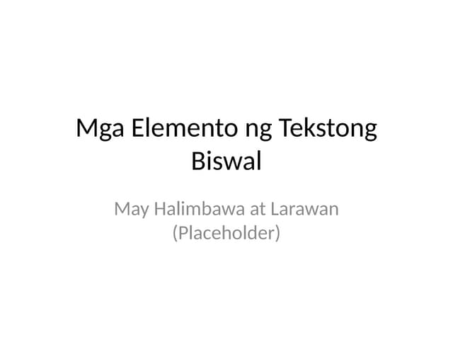 lesson 8 & 9 - tesktong biswal, bahagi ng komiks.ppt