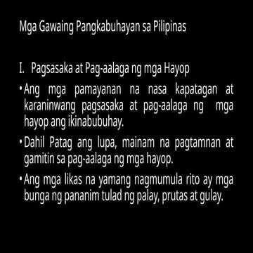 Mga gawaing pangkabuhayan sa pilipinas | PPTX