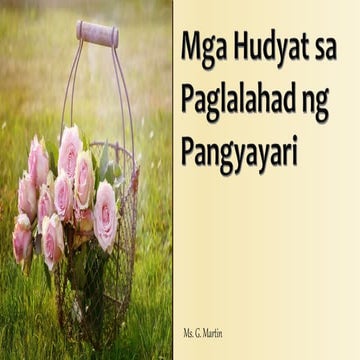 Mga hudyat sa paglalahad ng pangyayari | PPTX