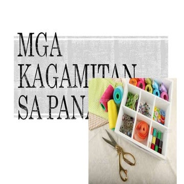 Mga kagamitan sa pananahi | PPTX