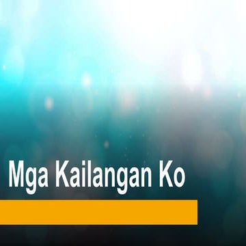 Mga Kailangan Ko | PPTX