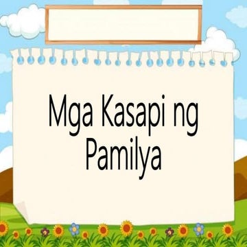 Tungkulin ng bawat kasapi ng pamilya | PPTX