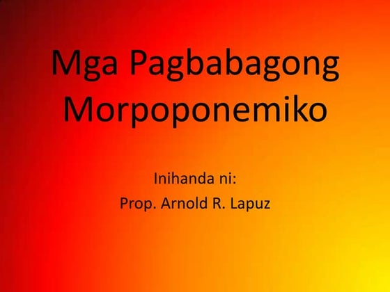 Morpoponemiko | PPT
