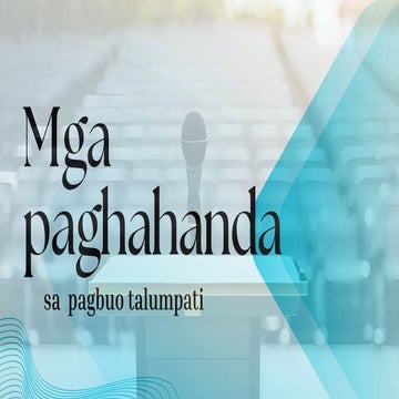 Mga pahahanda sa Sansysay at Tslumpsyihff | PDF