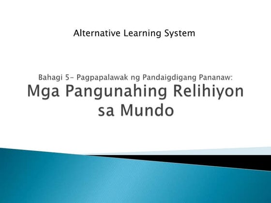Aralin 8 Ang mga relihiyong at ang paniniwalang Asyano | PPTX