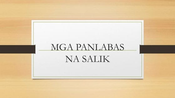Panlabas na Salik na Nakaiimpluwensiya sa mga Pagpapahalaga | PPT