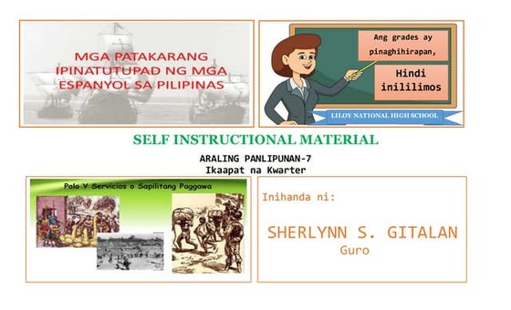 Mga Patakarang Ipinatupad ng mga Español sa Pilipinas | PPT