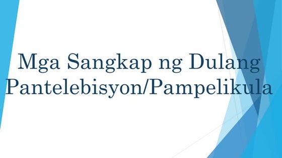 Mga Sangkap Ng Pelikula | PPT