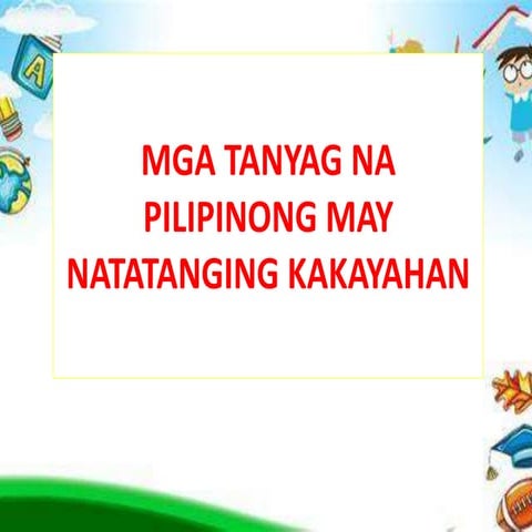 Mga Tanyag na Tao sa Komunidad | PPTX