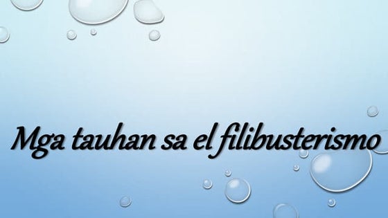 El Filibusterismo - Mga Tauhan | PPS