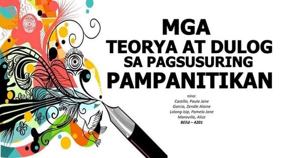 Pamantayan sa pagsulat at pagbigkas ng tula | PDF