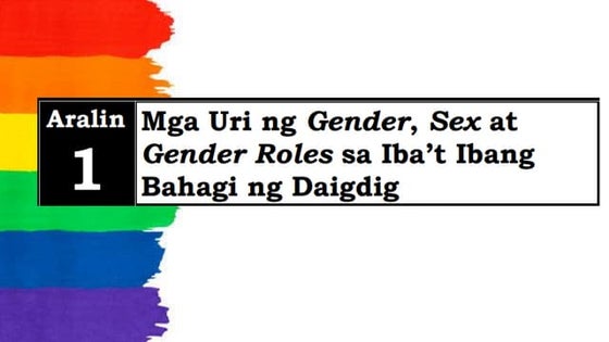 Konsepto ng gender at sex | PPTX