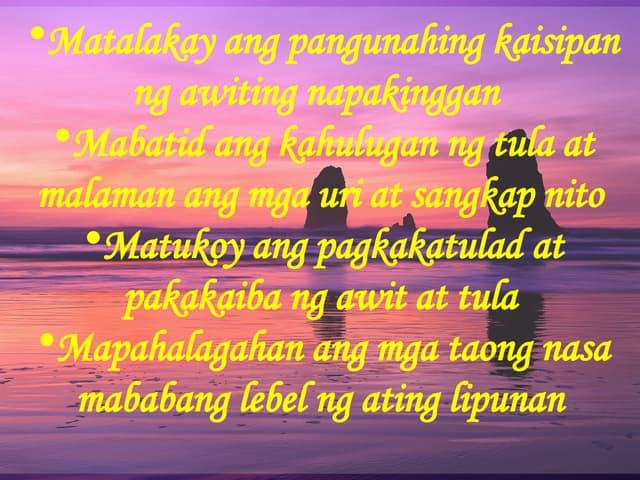 ARALIN SA filipino-tula AT MGA URI NG TULA | PPT