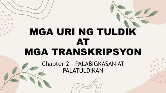 Mga uri ng diin | PPT