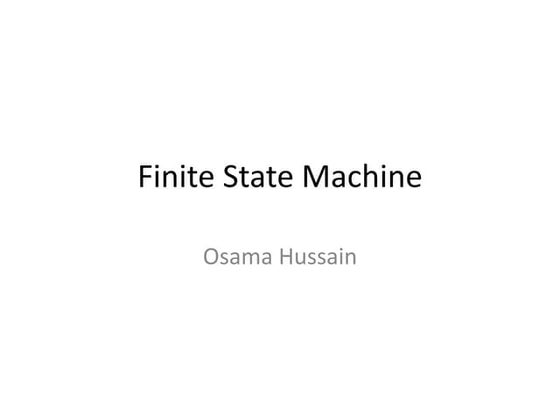 Applications of Mealy & Moore Machine | PPT