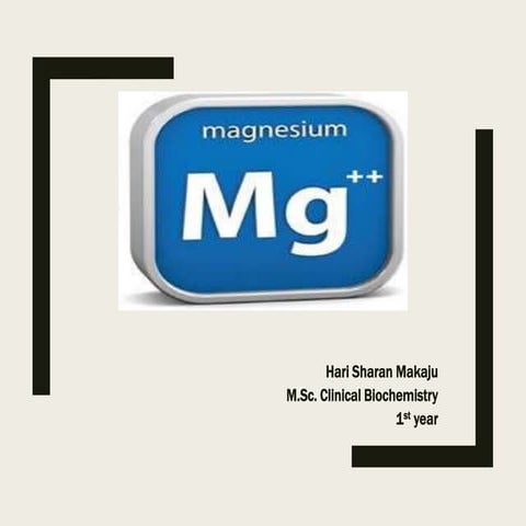 Magnesium for class | PPTX