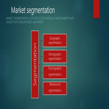 Market Segmentation,Marketing mix, Market Target | PPTX