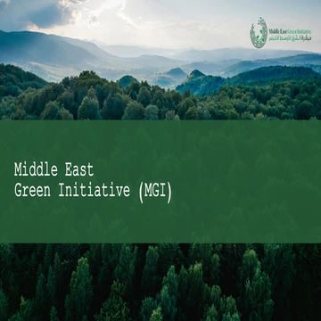Middle East Green Initiative (MGI) Middle East Green Initiative (MGI) | PDF