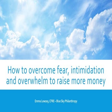 How to Overcome Fear, Intimidation and Imposter Syndrome to Raise More ...