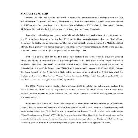 PROTON HOLDINGS CASE STUDY | PDF