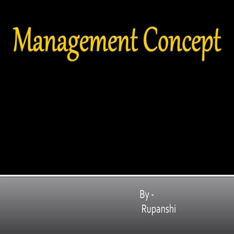 Concept Of Management | PPT