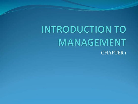 MGT unit 1.ppt Introduction to management concepts and managerial | PPT
