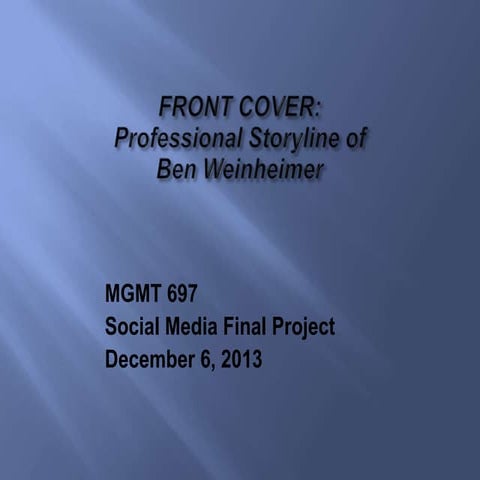 Mgmt 697 social media final project | PPTX