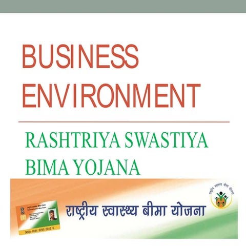 Rashtriya Swastiya Bima Yojana - RSBY | PPTX