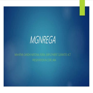 Mgnrega | PPTX