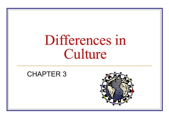 Culture and its differences ppt done | PPT