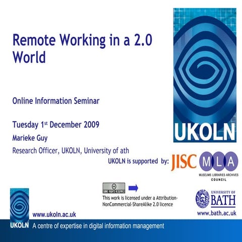 Remote Working in a 2.0 World | PPT