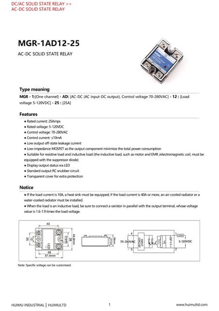 MGR 1 D48-25 |HUIMULTD | PDF