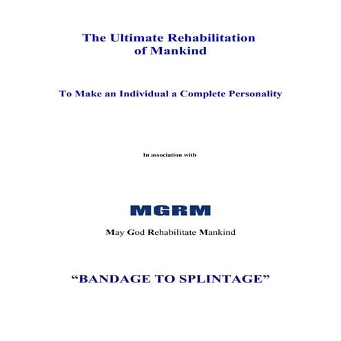 MGRM - The Ultimate Rehabilitation of Mankind | DOC | Death, Injury, or ...