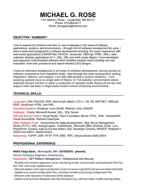 FredMcLainResumeB | PDF