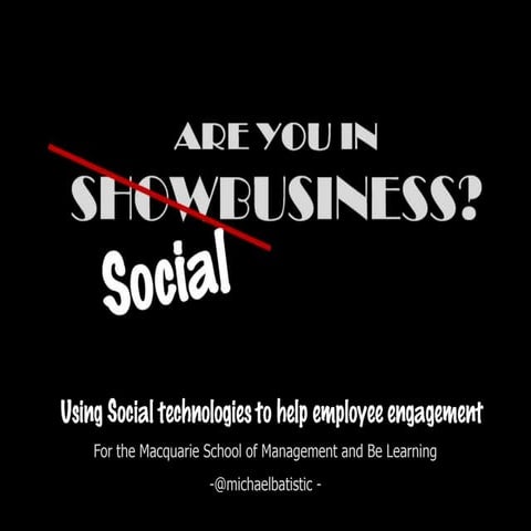 Using Social to help Employee Engagement | PPTX