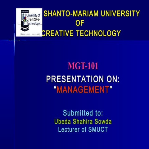 Mgt 101 group no. 8 | PPT