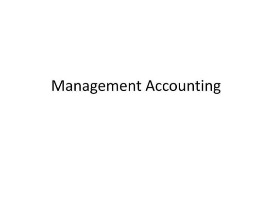 Management accounting | PPTX
