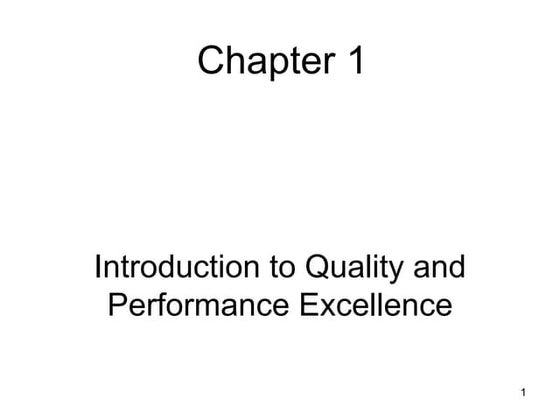 Introduction to Quality | PDF