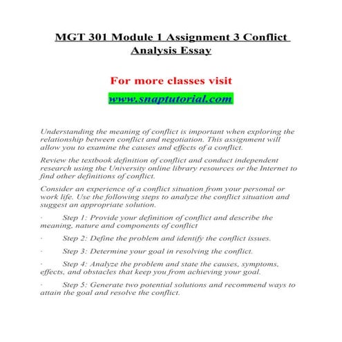 MGT 301 Massive Success / snaptutorial.com