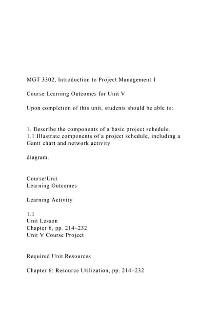 MS Project Terminology -Top 20 terms everyone must know | PDF